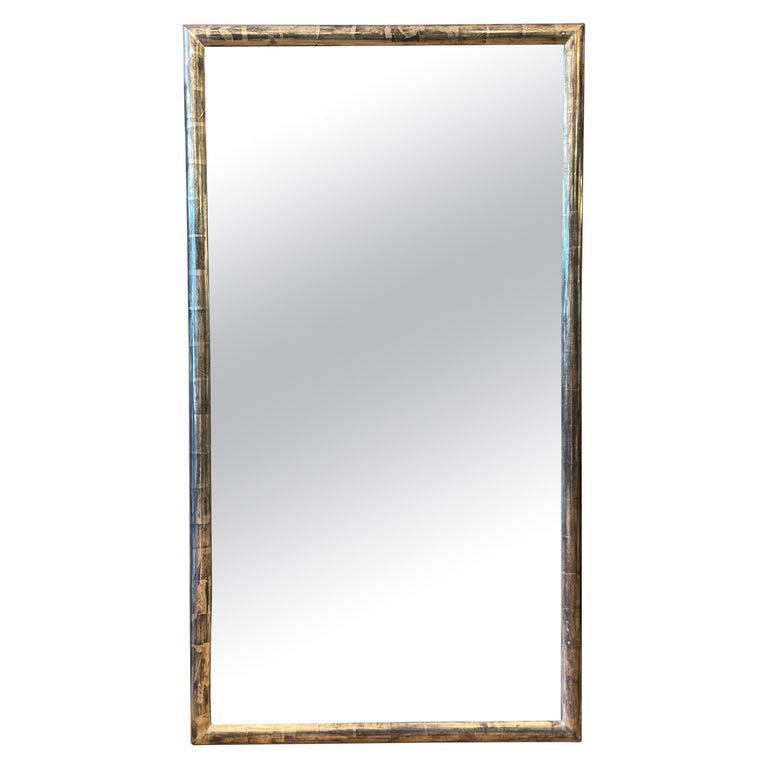French, Silver Gilt Bistro Mirror For Sale at 1stDibs