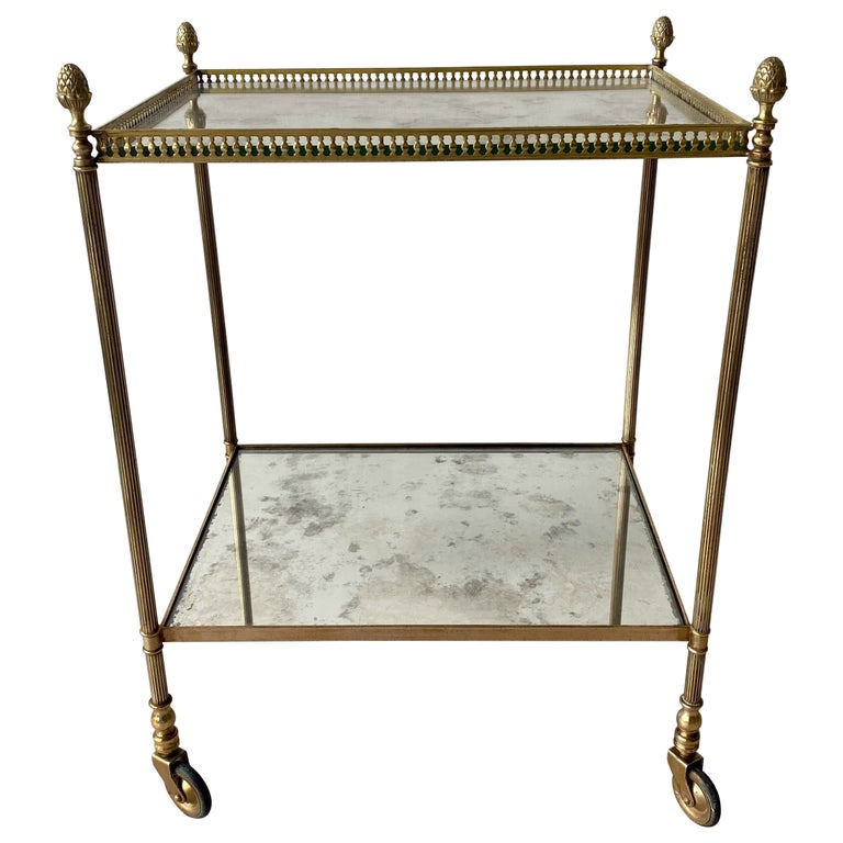 Pretty Vintage French Brass Cocktail Table at 1stDibs