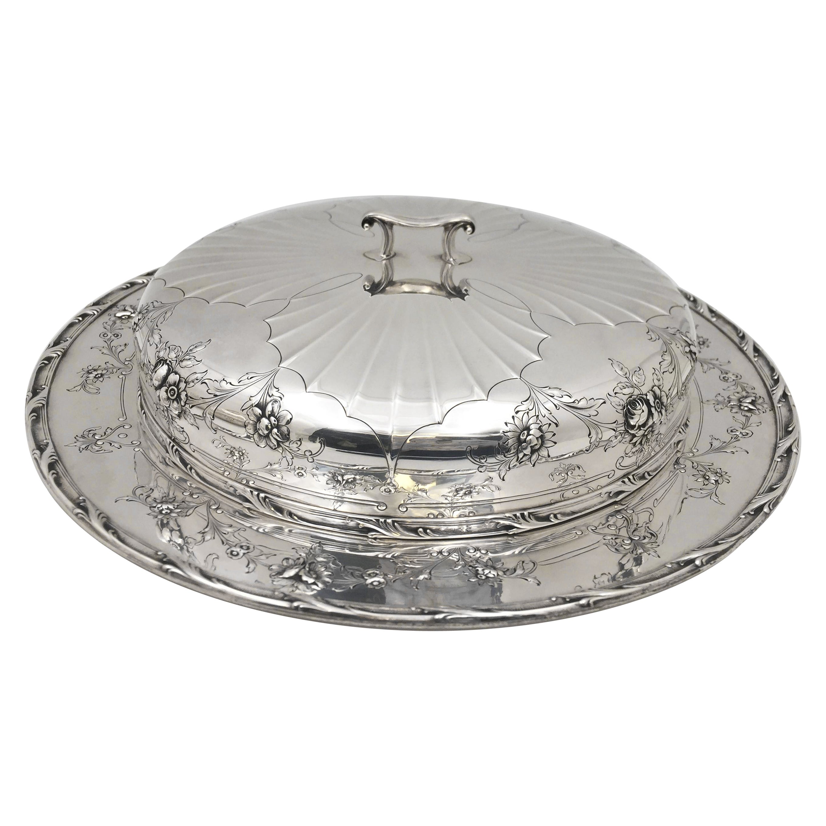 Pair of Gorham Sterling Silver 1910s Graduated Platters Trays ...