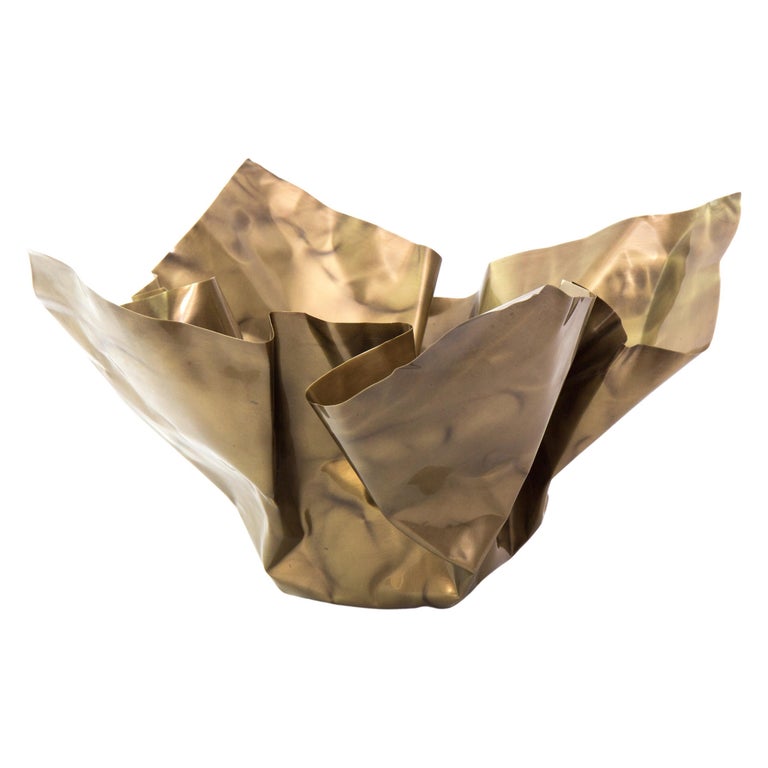 Bol en laiton papier III de Gentner Design En vente sur 1stDibs