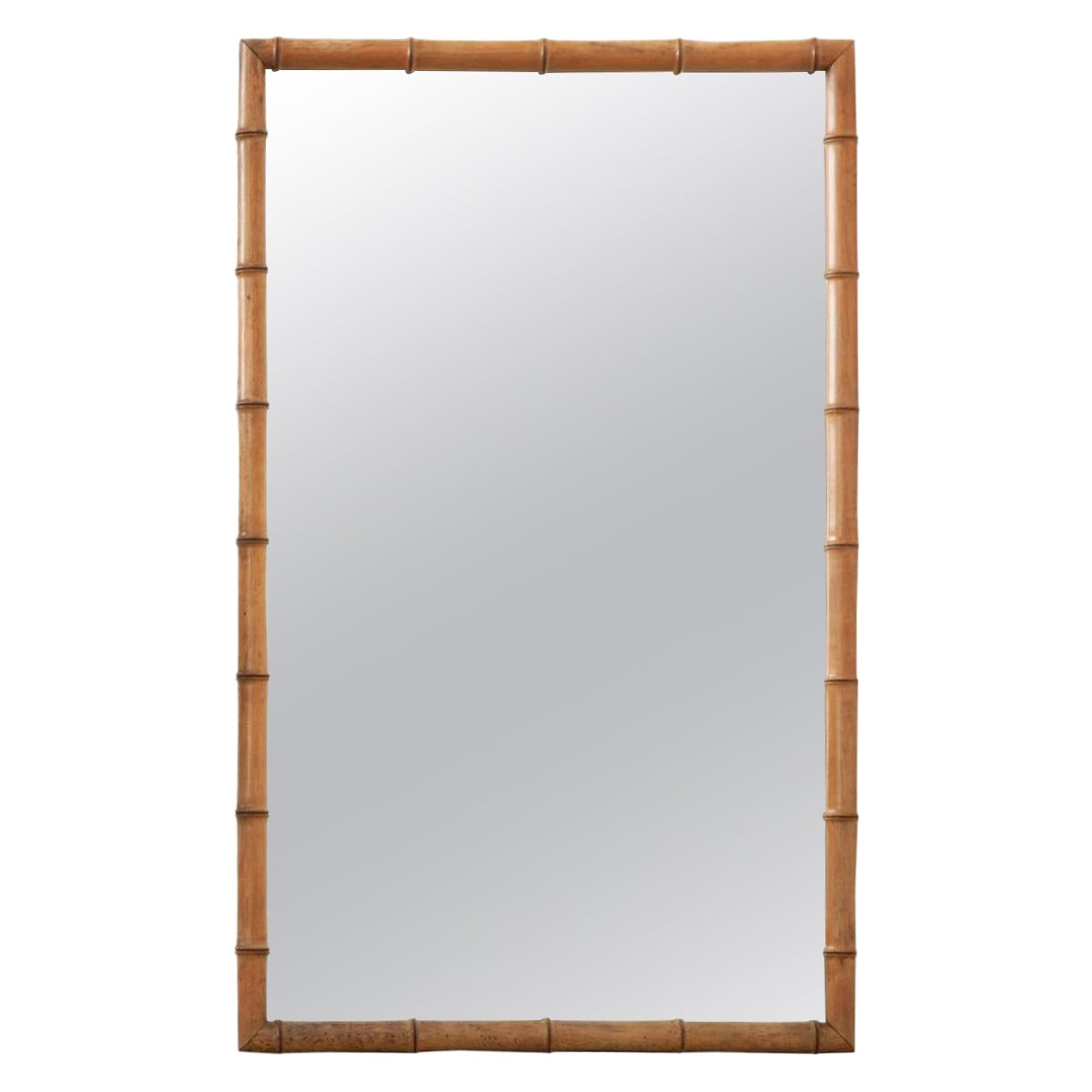 Small French Faux Bamboo Mirror at 1stDibs