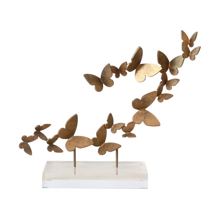 Butterflies on Acrylic Tabletop Accessory For Sale at 1stDibs