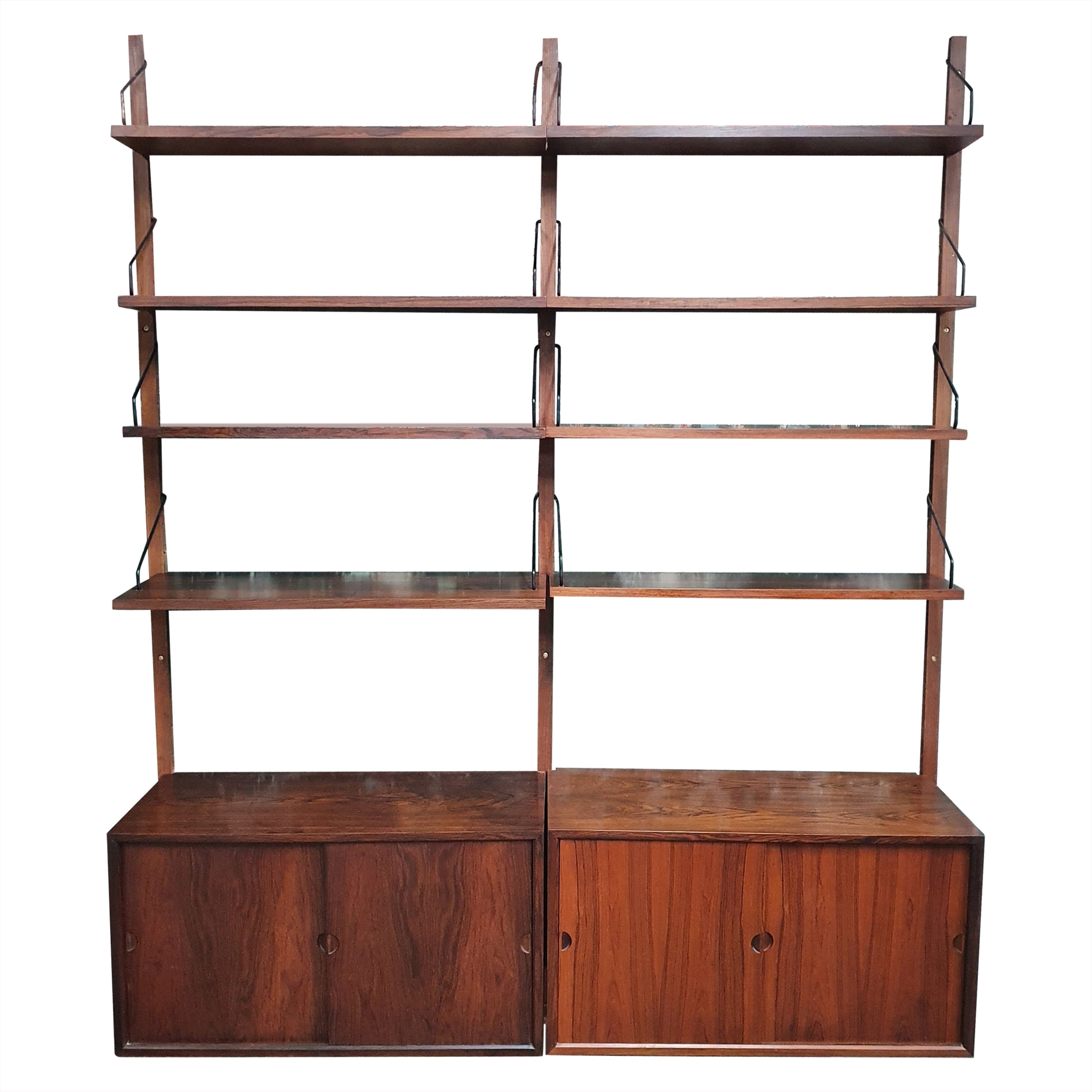 Walnut Wall Unit by Poul Cadovius at 1stDibs