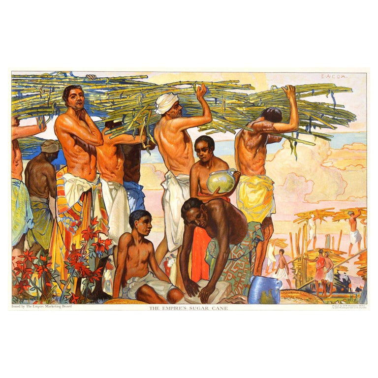 Original Vintage Poster Empire Marketing Board Sugar Cane Elijah Albert ...