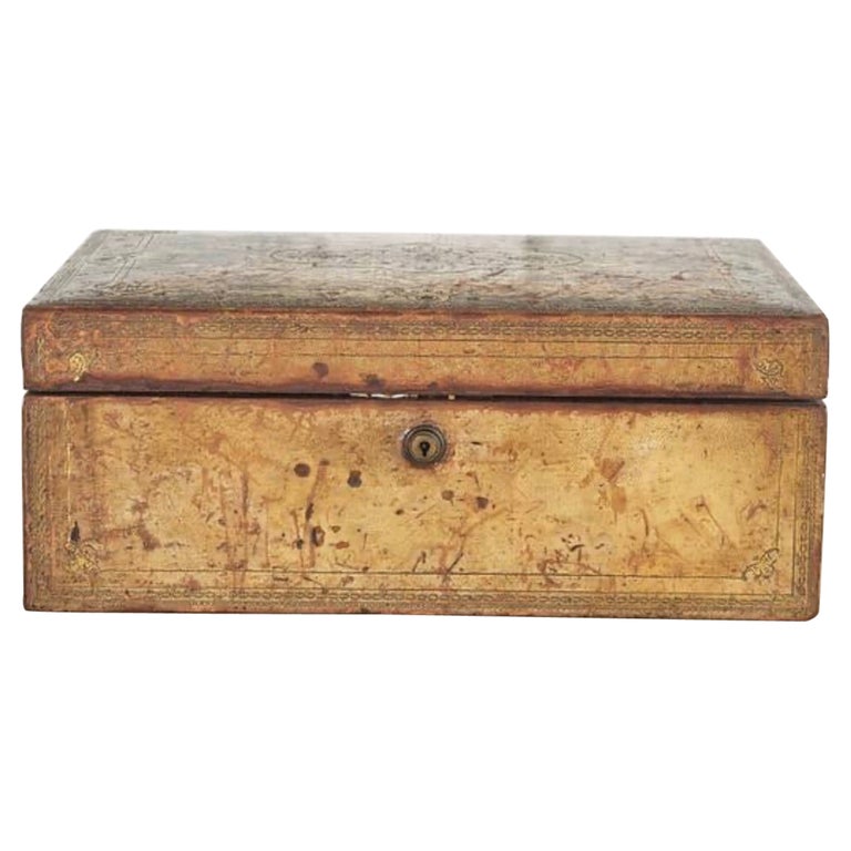 Embossed Leather Box For Sale at 1stDibs