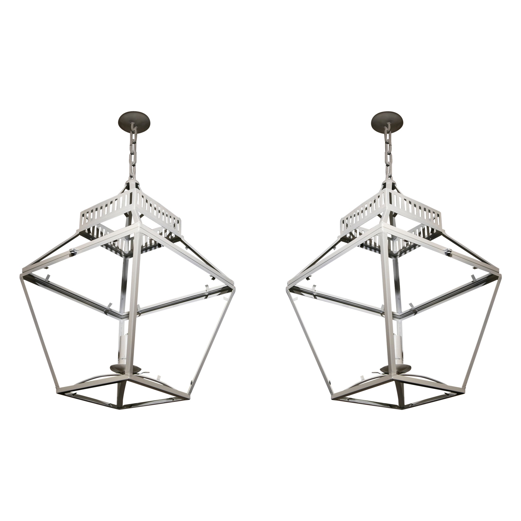 Pair of French Rococo Ceiling Lanterns at 1stDibs