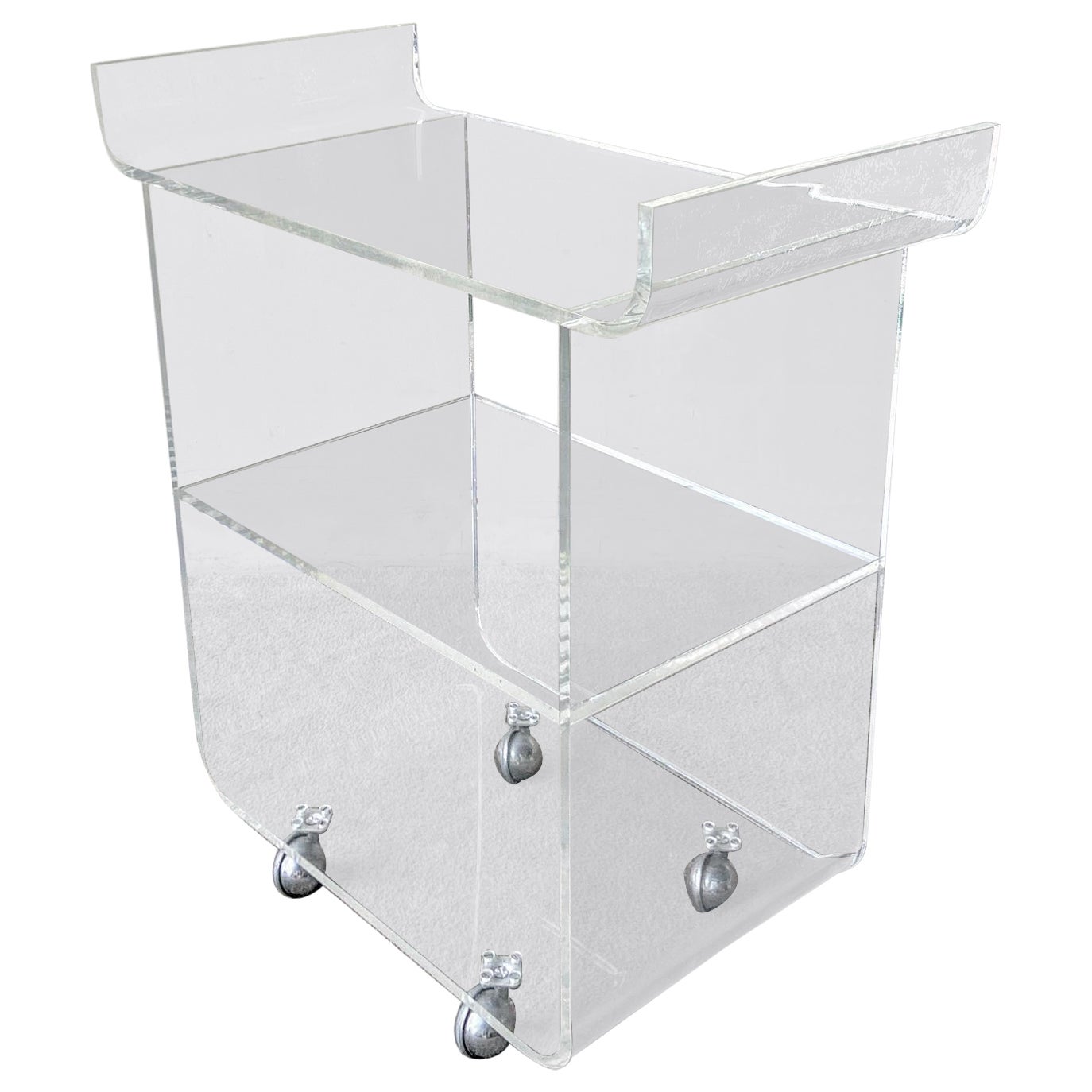 Vintage Lucite Bar Cart at 1stDibs
