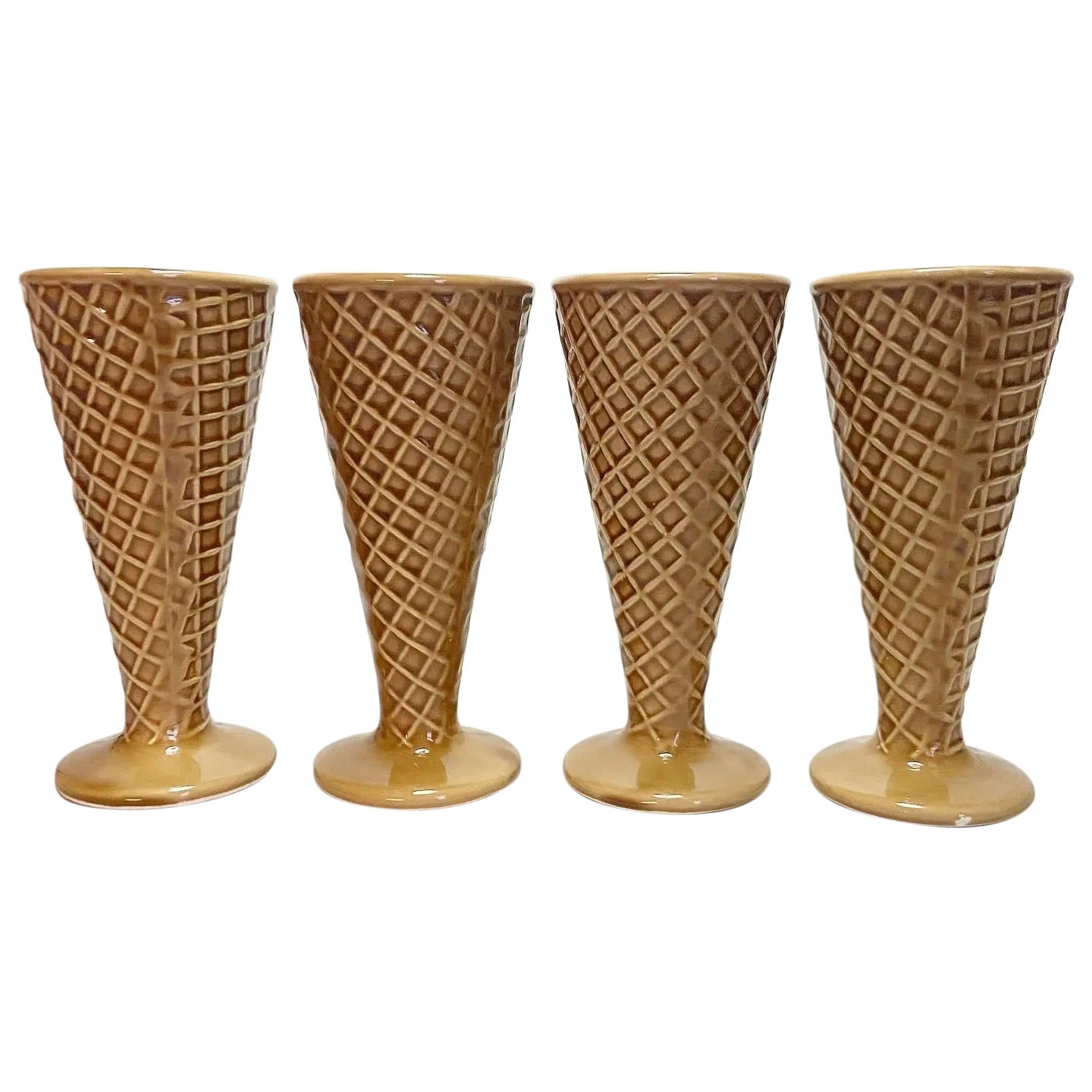 Vintage Ceramic Ice Cream Cones by Betty Utley - Set of 4 For Sale at ...