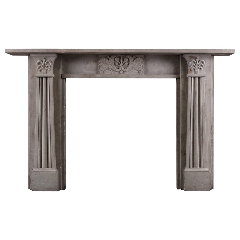 English Stone Fireplace in the Regency Style For Sale at 1stDibs