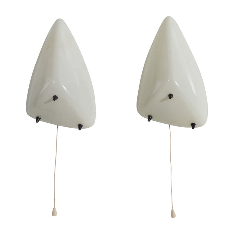 Italian Designer, Freeform Sconces, Acrylic, Metal, Italy, 1960s For ...