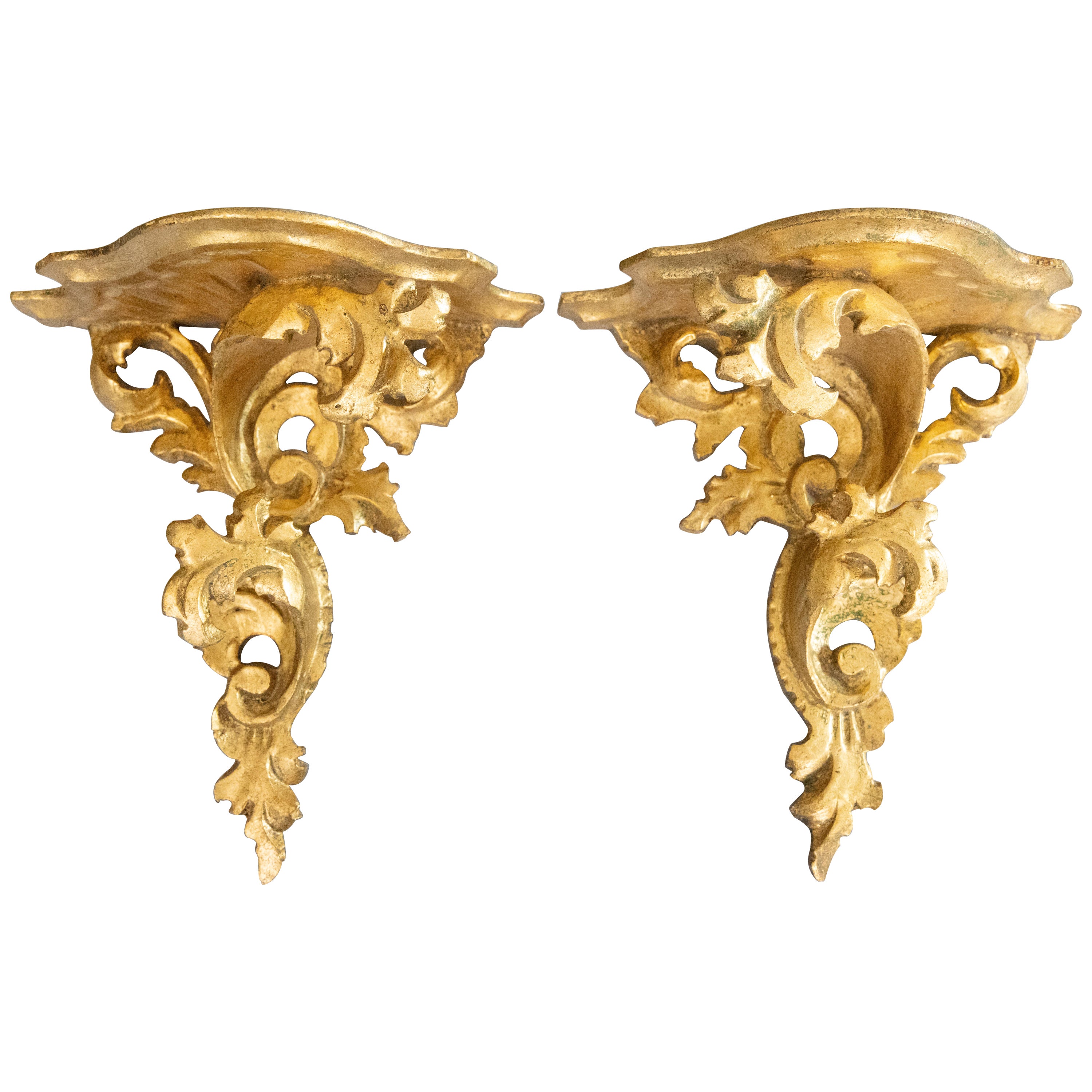 18th Century Pair of Large Giltwood Baroque Spanish Corbels For Sale at ...