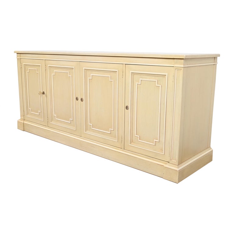 Kindel Furniture Neoclassical Custom Painted Sideboard Credenza at 1stDibs