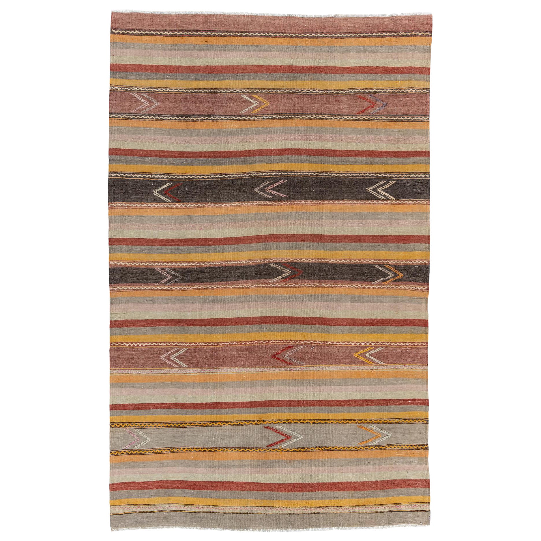 Vintage Turkish Patchwork Overdyed Rug 6'5 x 8'9. For Sale at 1stDibs