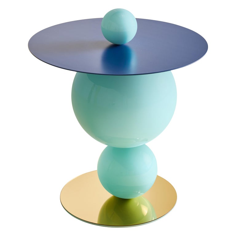Bubble Gum Side Table, Aluminium and Steel, Hand made in UAE For Sale ...