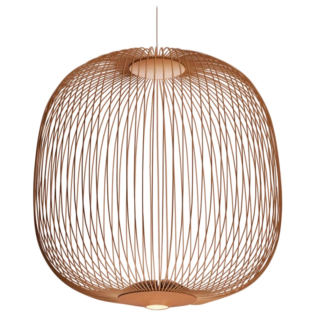 Garcia and Cumini 'Spokes 3’ Metal Suspension Lamp in Copper for ...