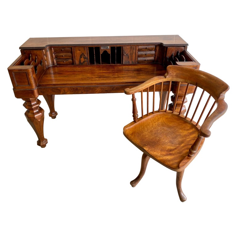 Mid 19th Century Rosewood Desk and Chair Previously Owned by Alexander ...