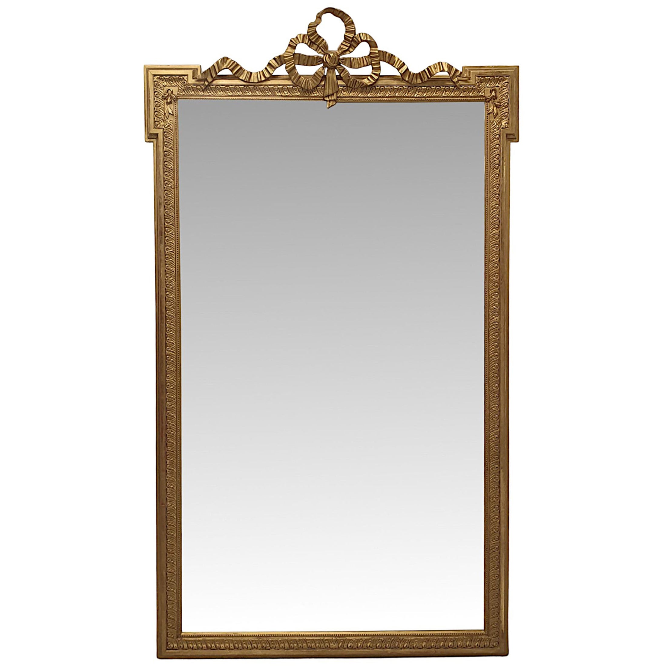Large 19th Century Giltwood Wall Mirror at 1stDibs