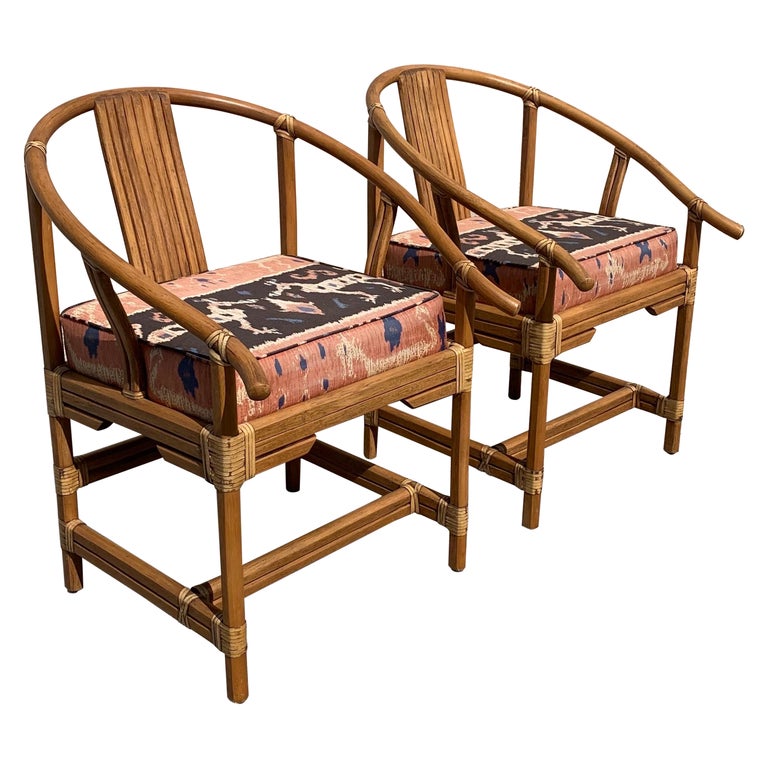 Vintage Organic Modern Chairs by Ficks Reed For Sale at 1stDibs