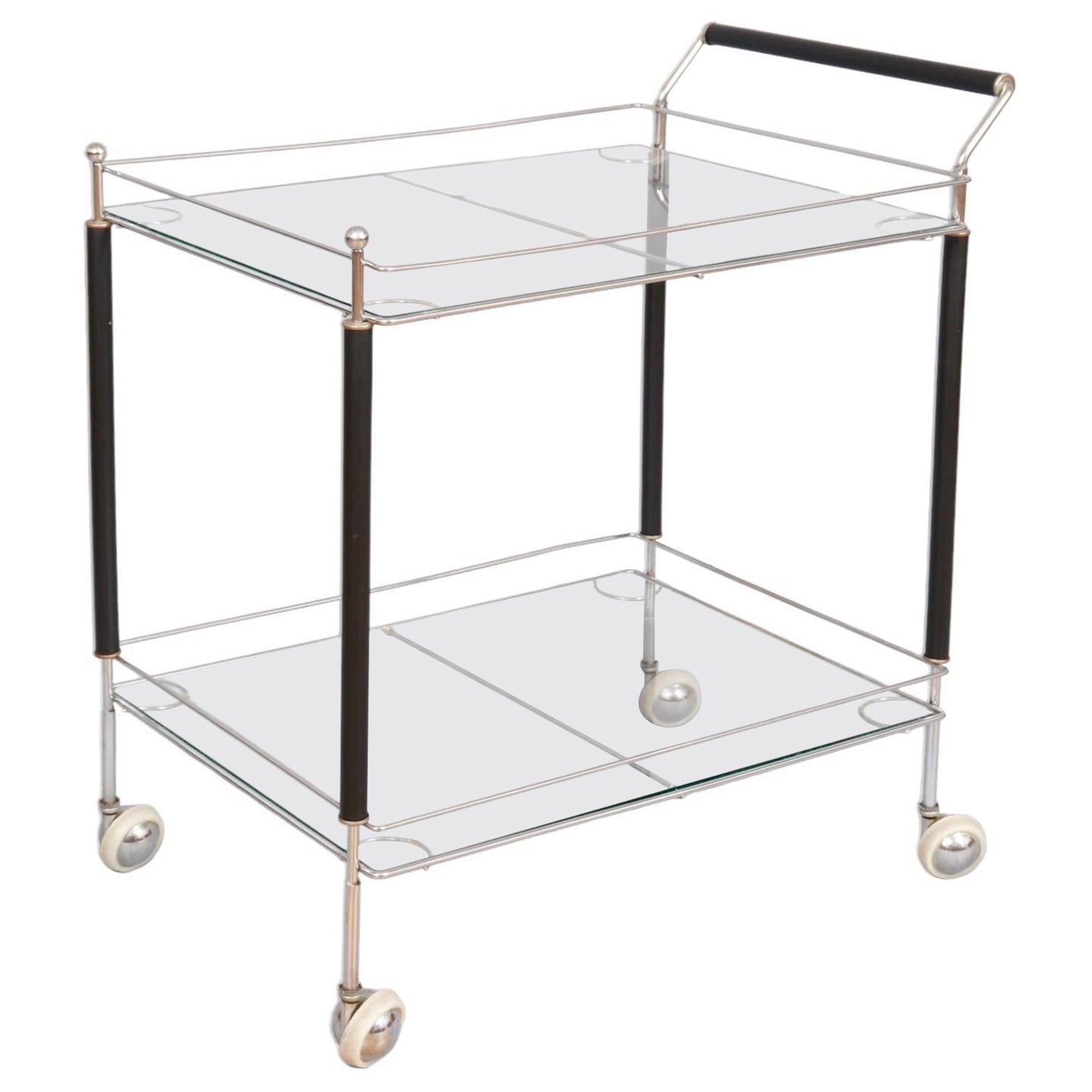 Swedish Atomic Bar Cart in Chrome at 1stDibs