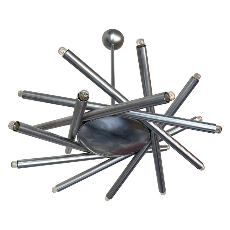 Metal Sputnik Fireworks Chandelier, Italy, 1960s For Sale at 1stDibs