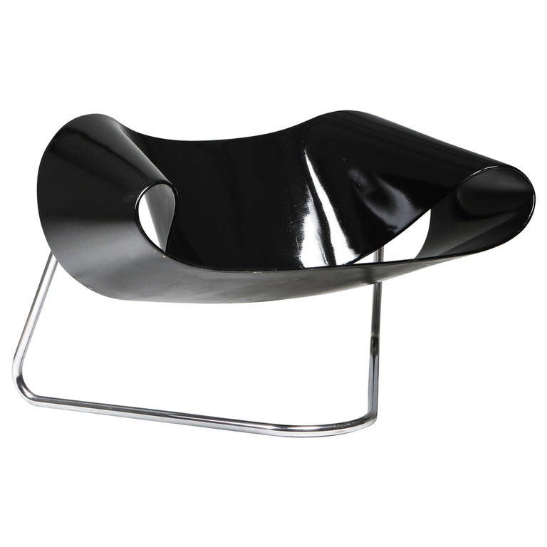 Black Ribbon Chair "CL9" by Cesare Leonardi and Franca Stagi for ...
