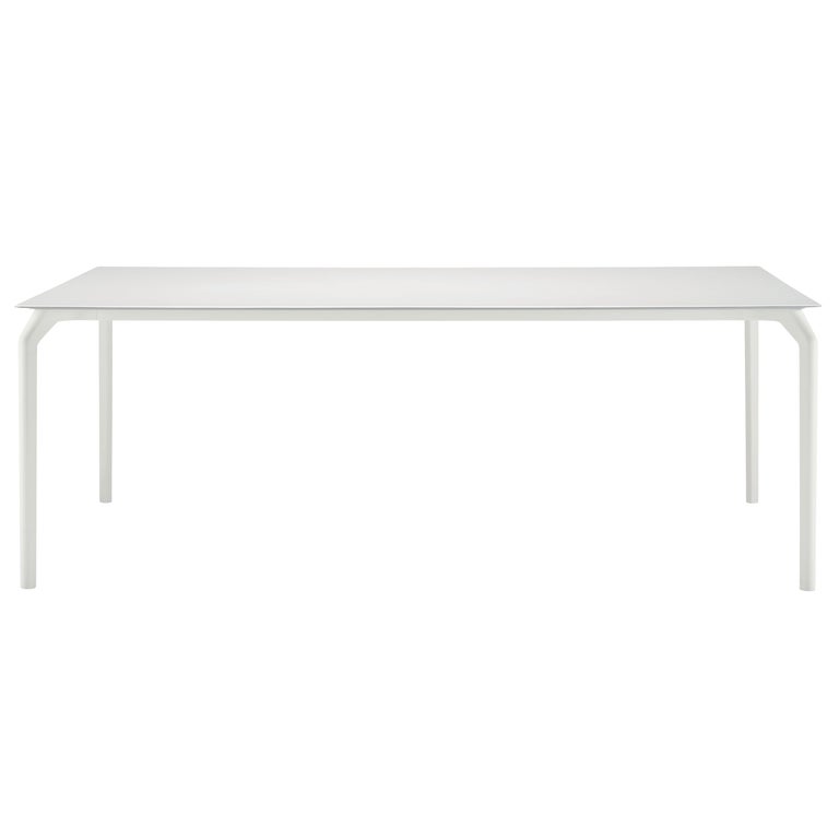 Alias Large 632 TEC 1000 Table in White with Lacquered Aluminum Frame ...
