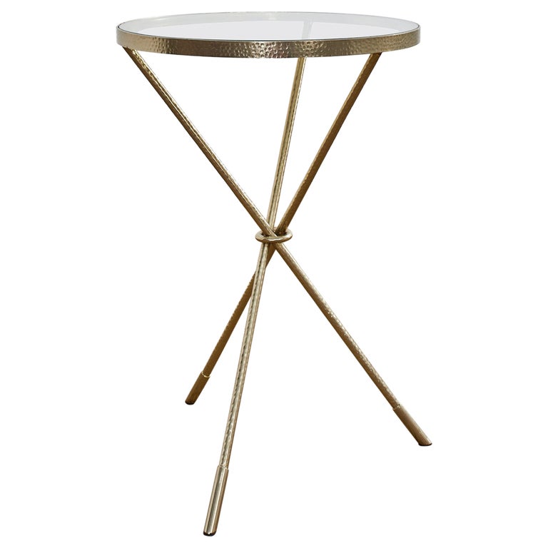 Midcentury Italian Hand-Hammered Gilded Tripod Drinks Table For Sale at ...