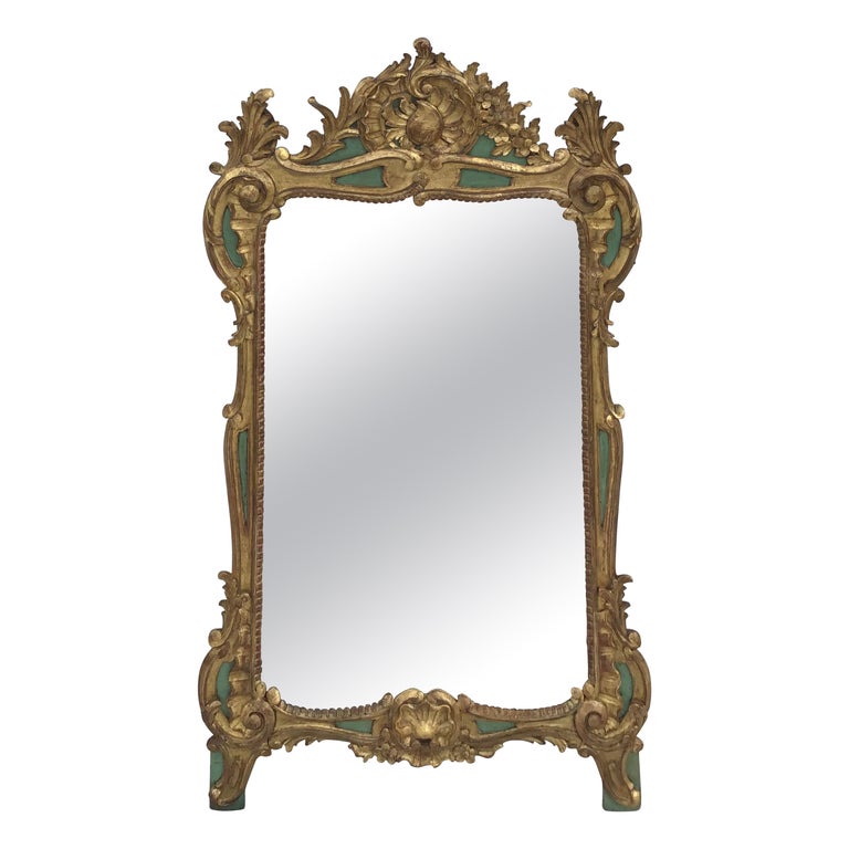 Louis XV Giltwood Mirror Hand Carved Wood at 1stDibs