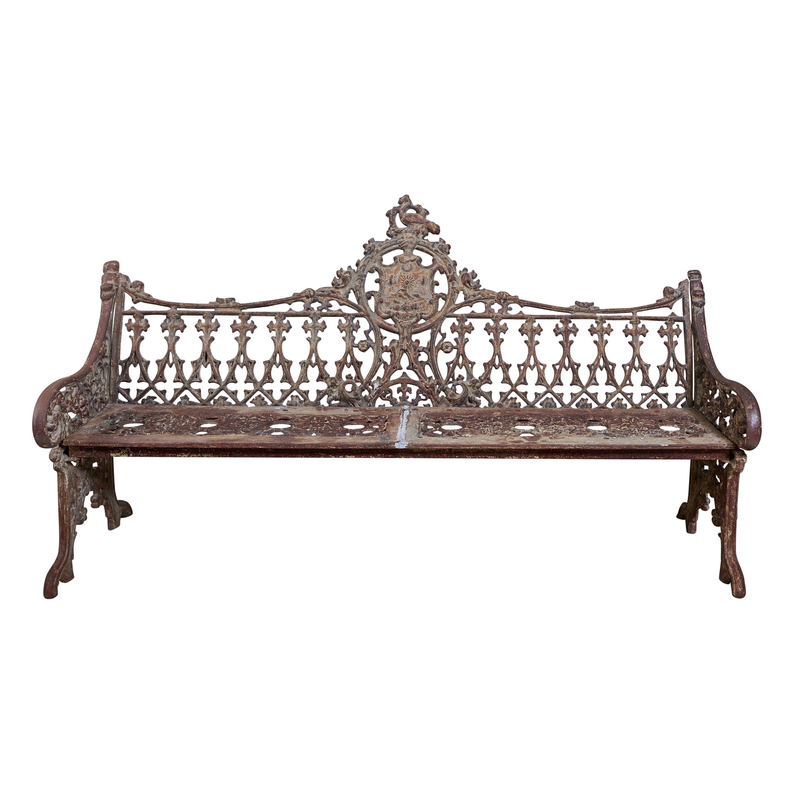 Antique Cast Iron Reversible Railway Bench at 1stDibs | antique ...
