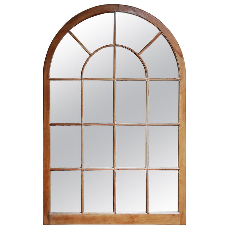 American Mid 19th Century Arched Tall Window Frame with Replaced ...