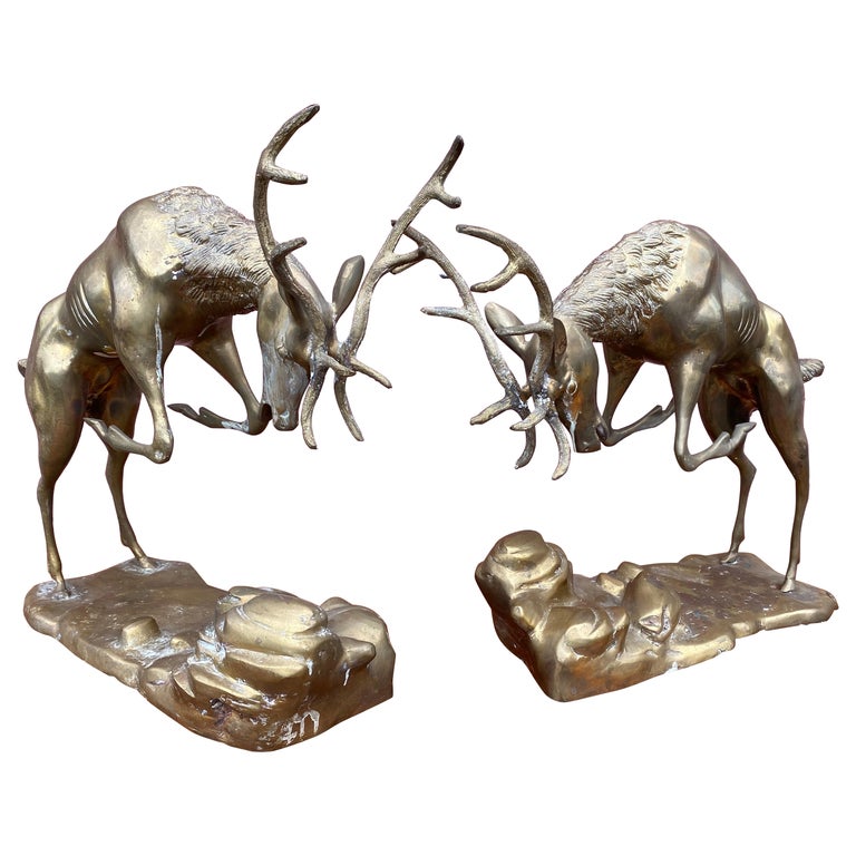 Pair Brass Charging Rams For Sale at 1stDibs