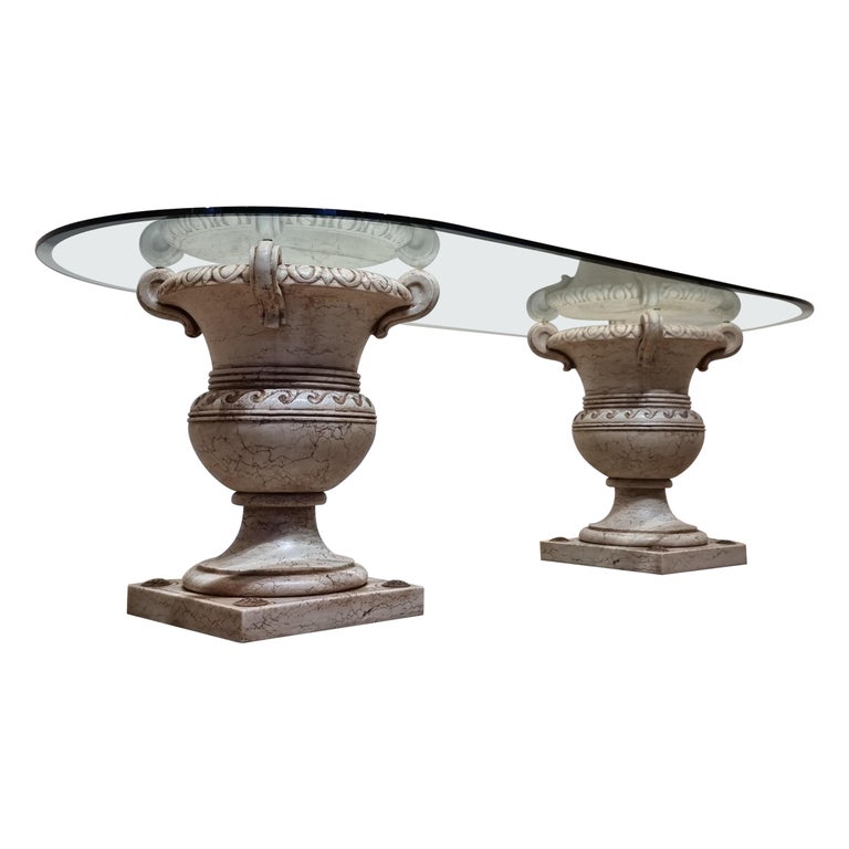 Large Italian Amphora Vase Dining Table For Sale at 1stDibs