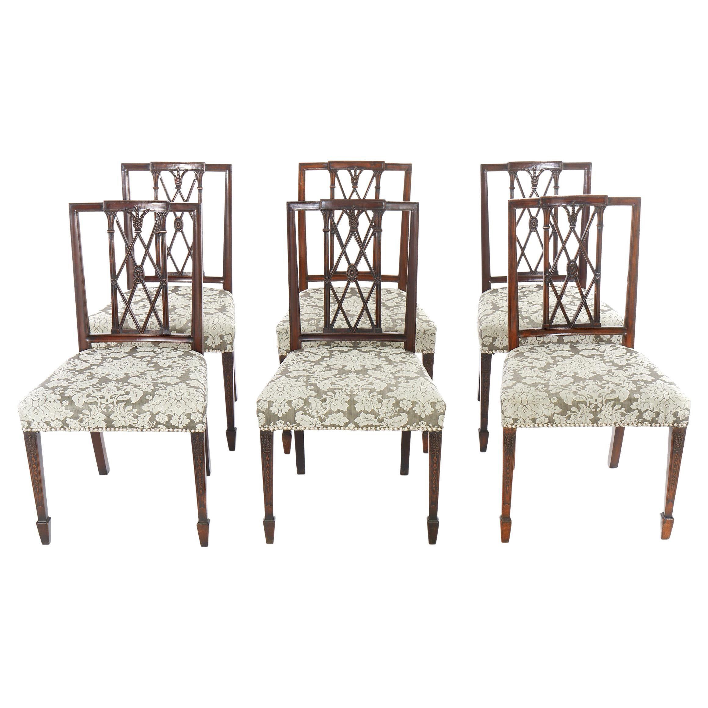 6 Hand Carved Thai Oriental Teak Wood Dining Chairs with Dancing Female ...