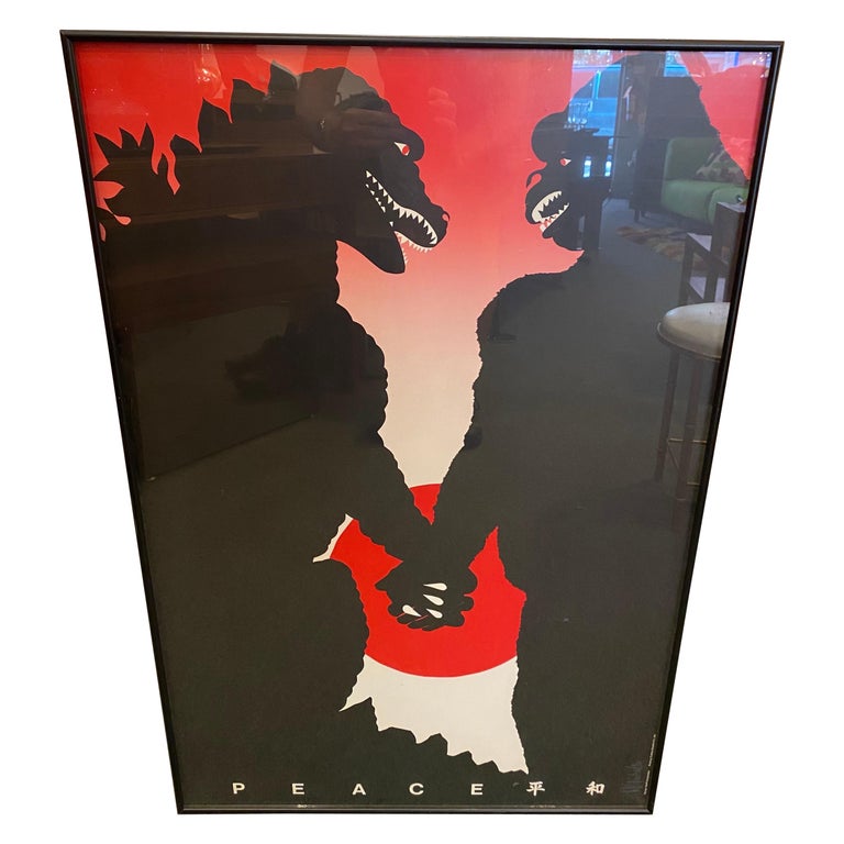 Godzilla and King Kong, Peace, Signed by Designer Steff Geissbuhler at ...