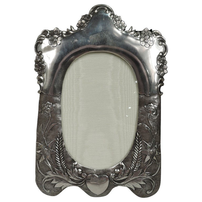 Antique Chinese Export Silver Picture Frame For Sale at 1stDibs