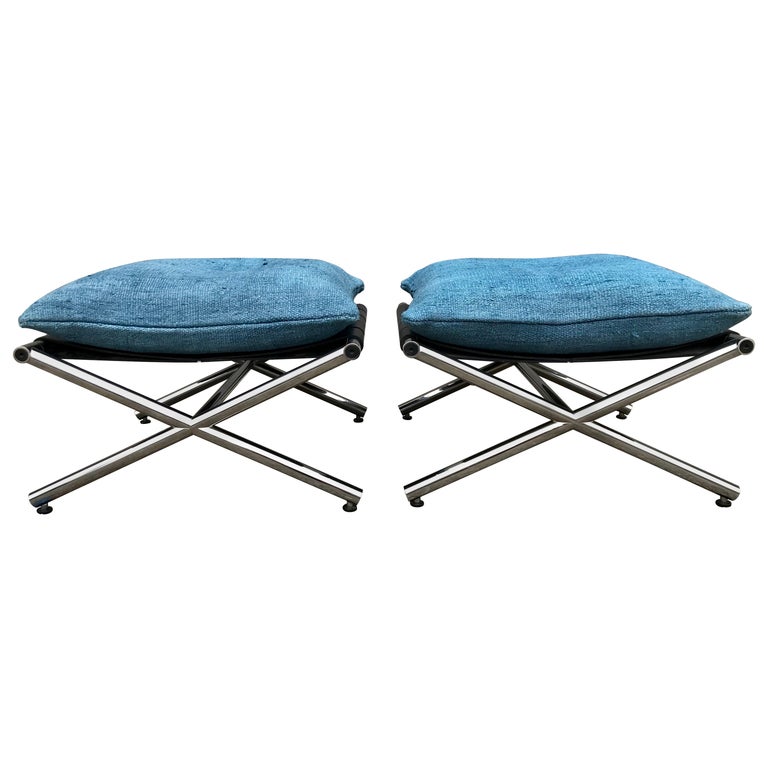 Minotti X Base 'Self' Benches with Custom Kilim Pads For Sale at 1stDibs