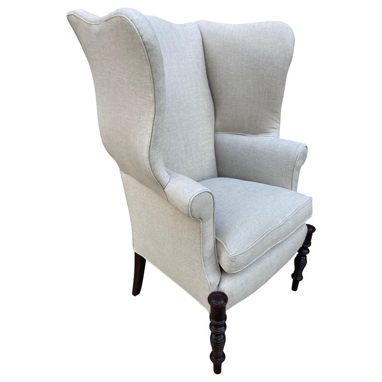 Antique Wingback Chair For Sale at 1stDibs