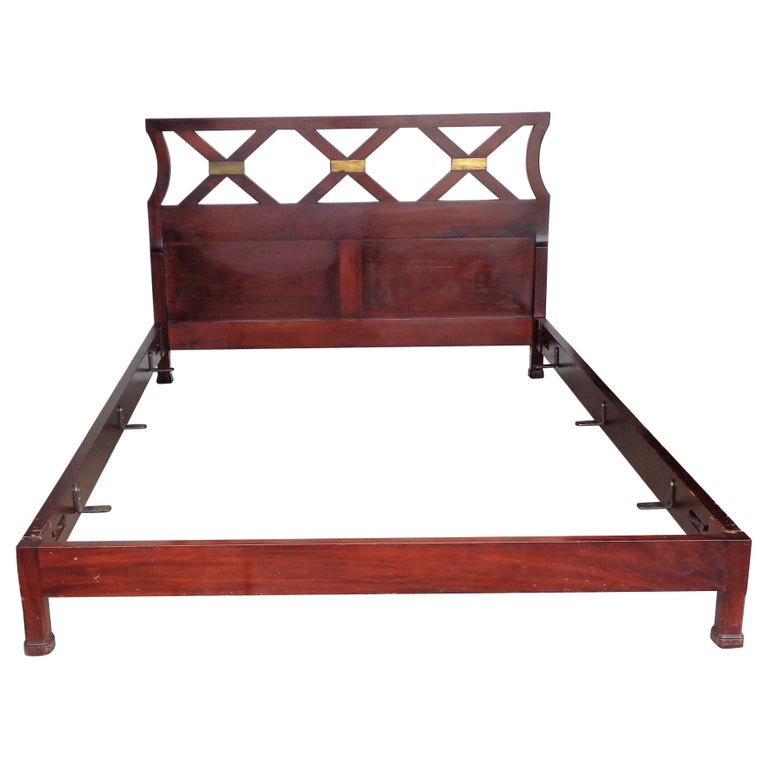 1940's Classical Mahogany Bed by Grosfeld House, Tommi Parzinger Style ...