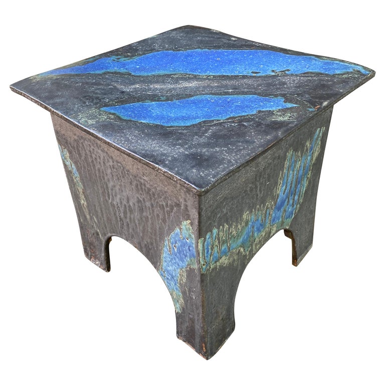 Hand Built Ceramic Table For Sale at 1stDibs