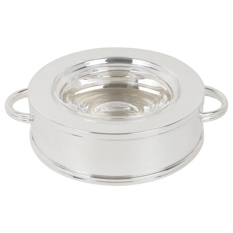 Silver Plate and Crystal Caviar Bowl Dish Server by St Hilaire, Paris ...