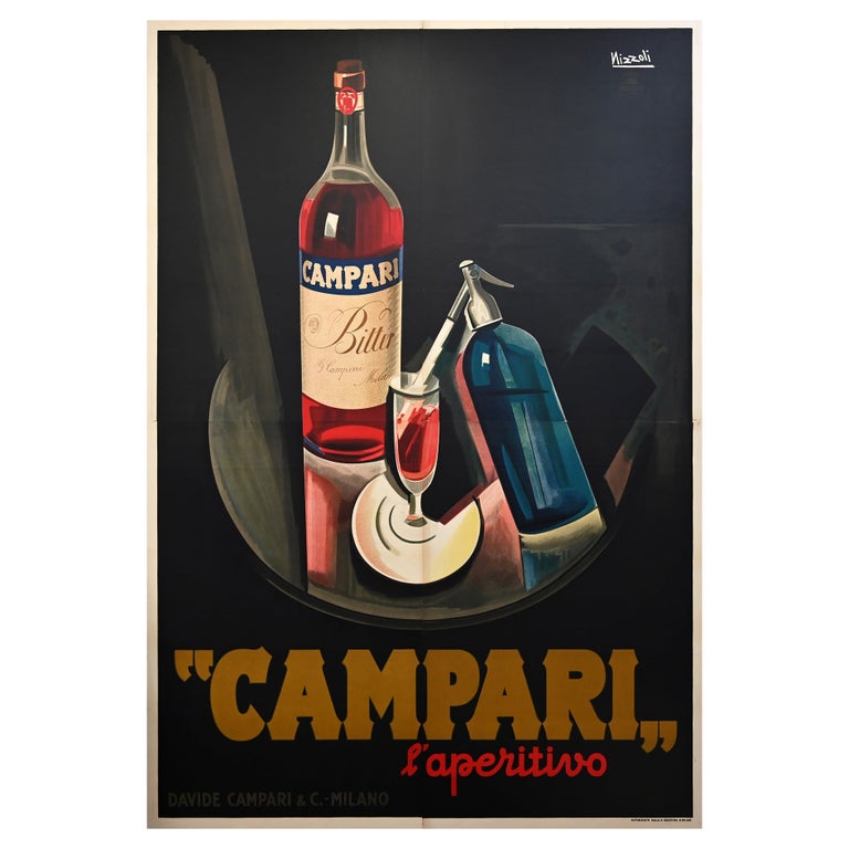BITTER CAMPARI, 1926 Vintage Italian Alcohol Advertising Poster ...