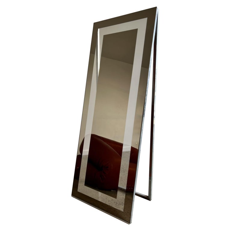 Italian Space Age Freestanding Mirror For Sale at 1stDibs