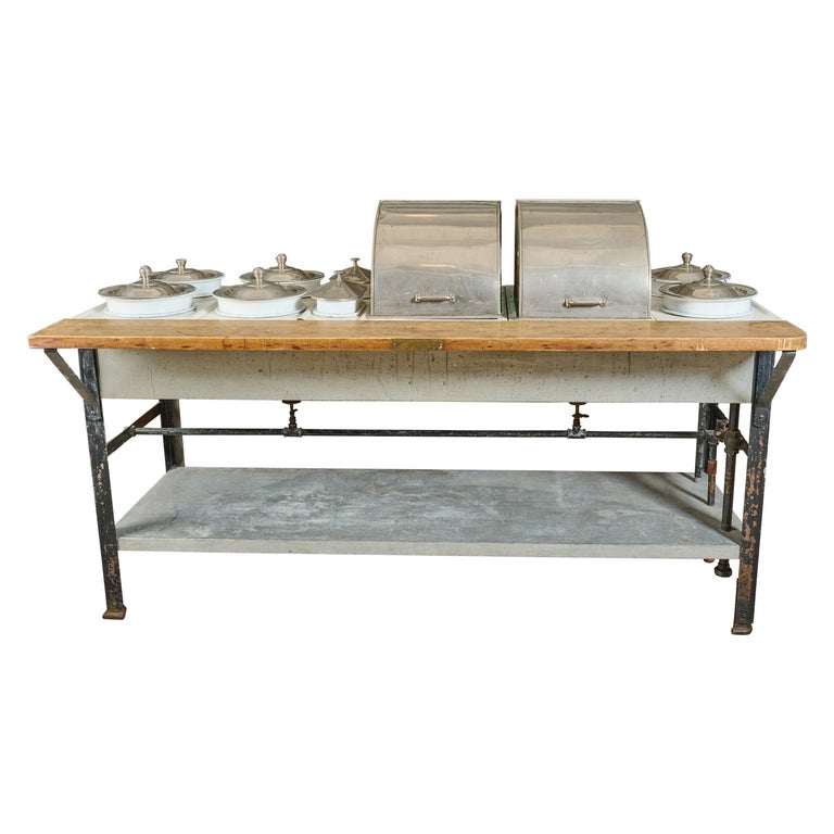 Stainless Steel Steam / Warming Table for Food For Sale at 1stDibs