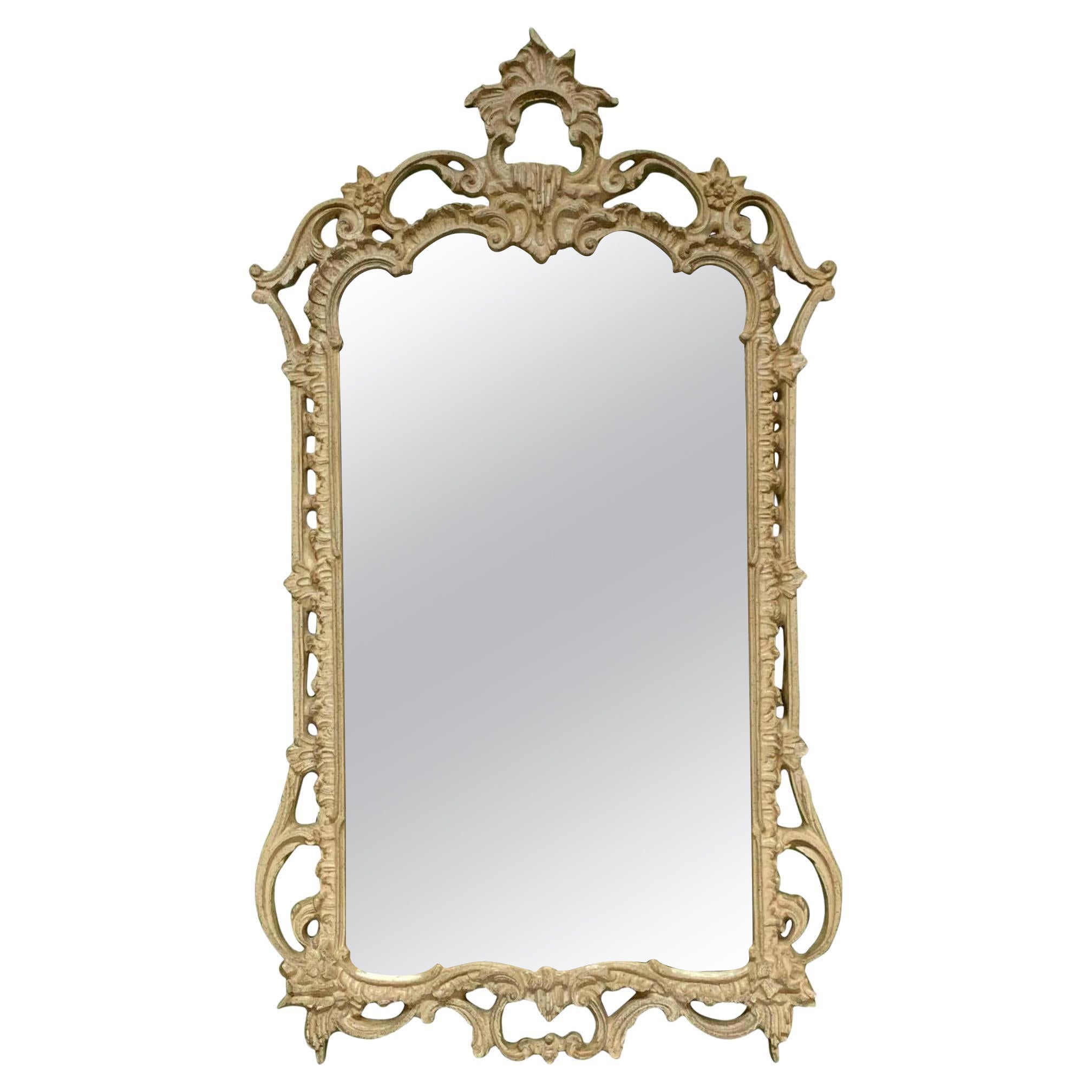French Rococo Style Baroque Wall Mirror For Sale at 1stDibs