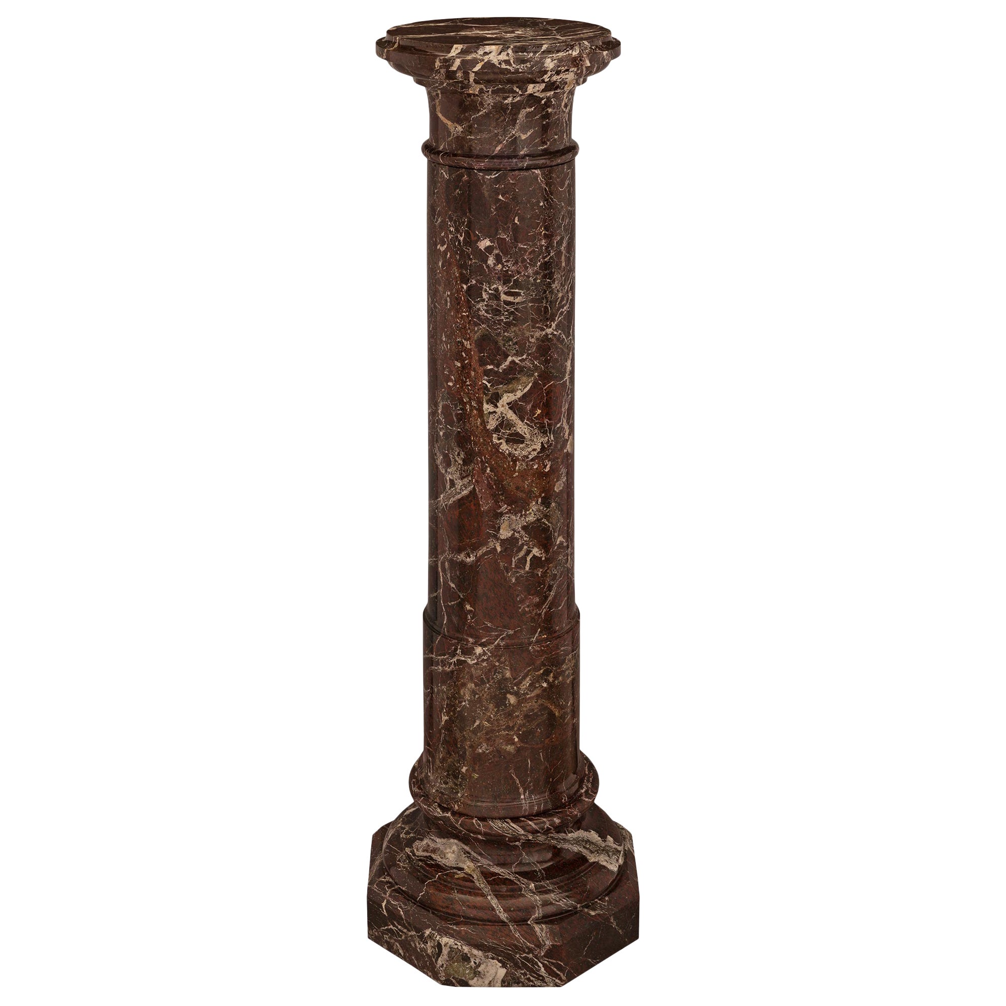 Mid-19th Century Marble Pedestal Column For Sale at 1stDibs Mid-19th Century Marble Pedestal Column For Sale at 1stDibs