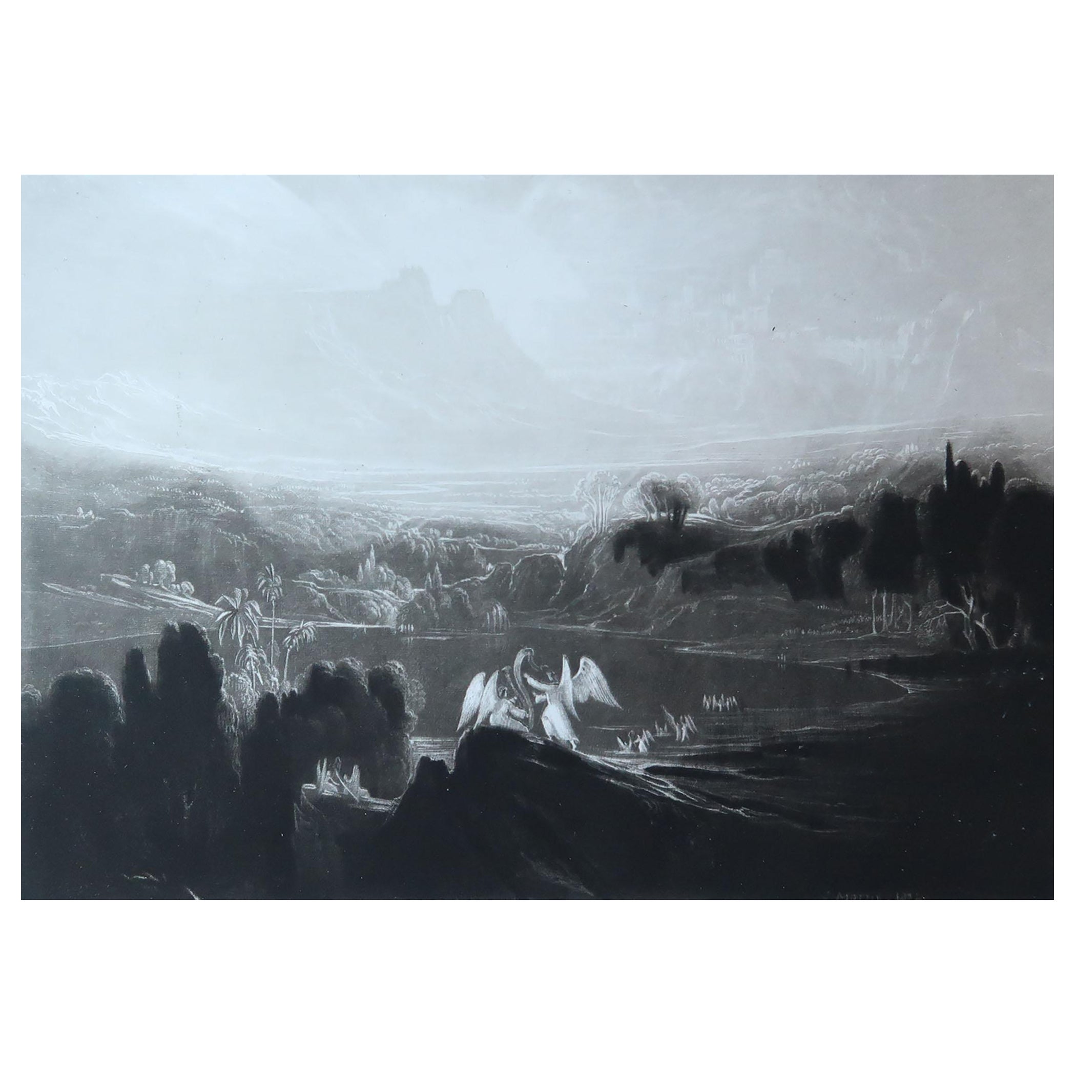 Mezzotint by John Martin, Heaven-Rivers of Bliss, Washbourne, 1853 at ...