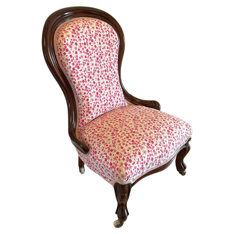 Antique Victorian Mahogany Ladies Chair For Sale at 1stDibs