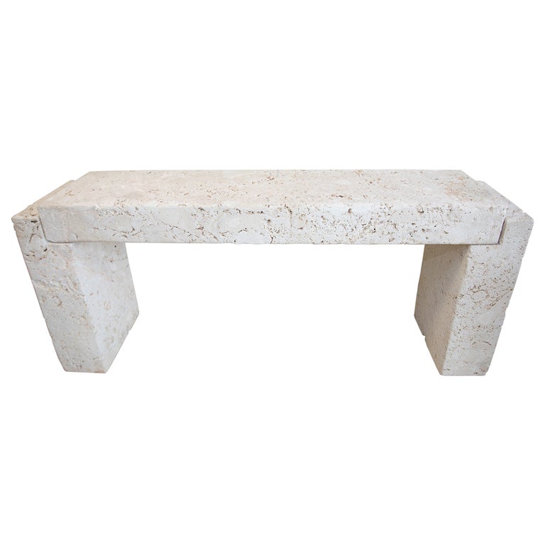 Coral Stone Console For Sale at 1stDibs