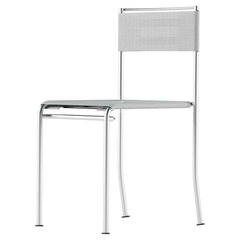 Alias 200_O Green Gemini Outdoor Chair in Light Grey Mesh with Steel ...