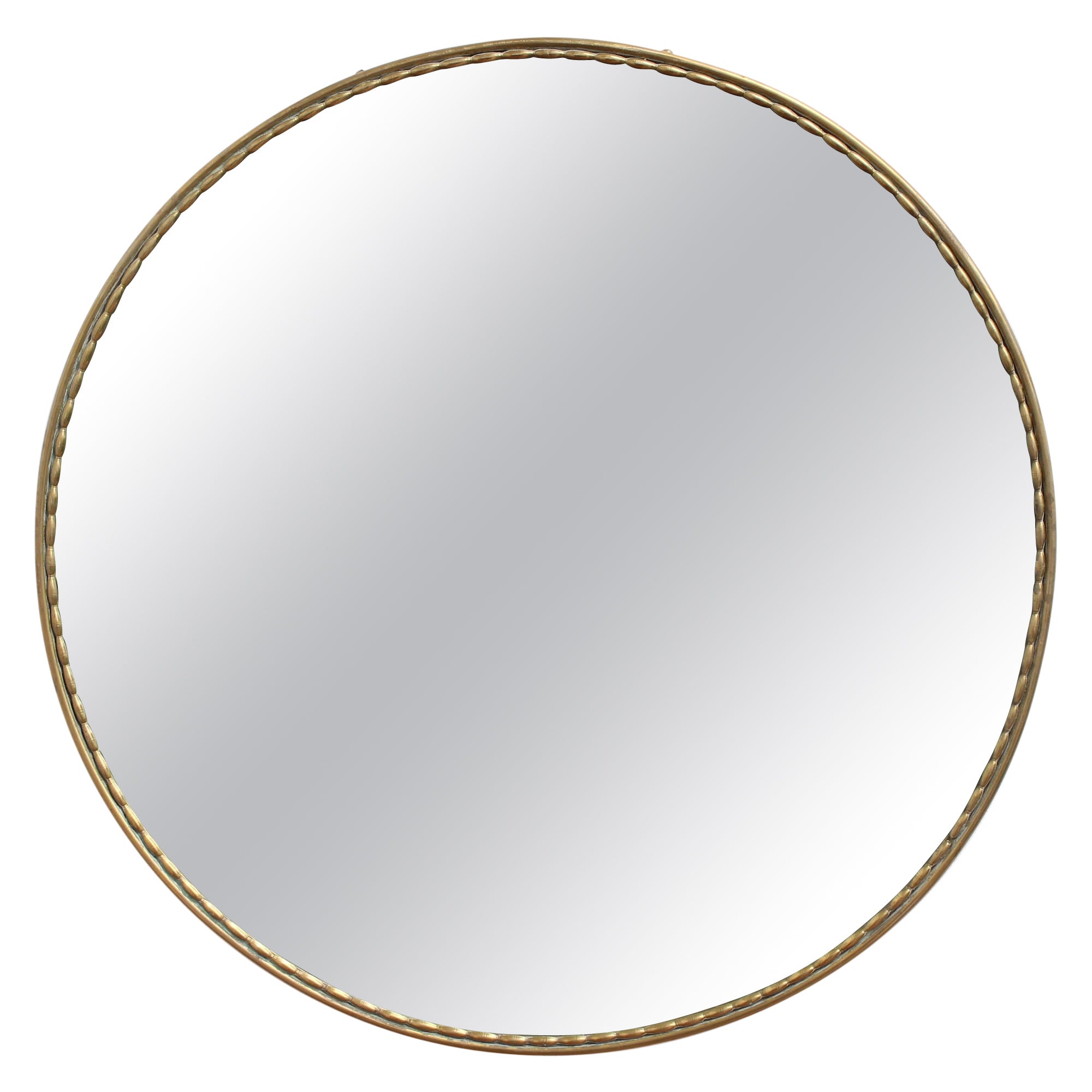 Capsula Capsule shaped Contemporary Mirror w Brass Frame, Customisable ...
